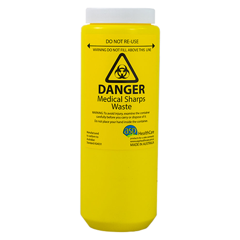 Round Sharps Container- 500ml FITTUBE -Yellow – NSHC